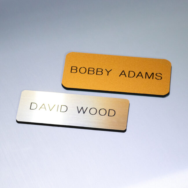 Plastic Engraved Only Name Tags (No Logo with Names)
